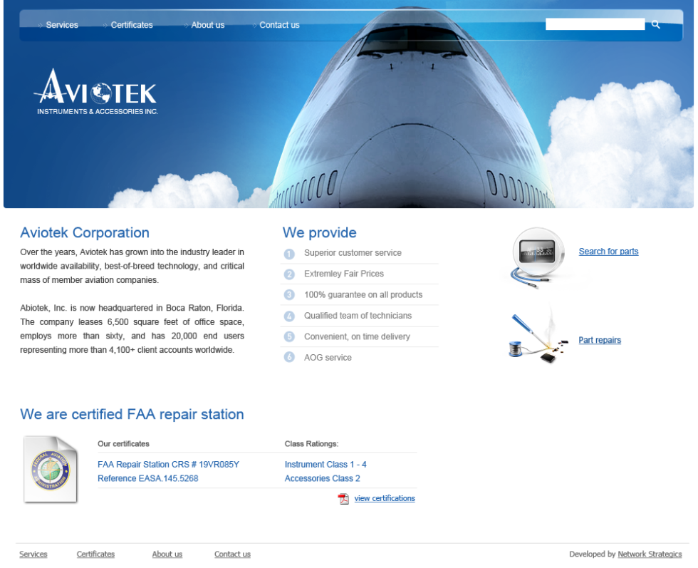 Aviation Website Design - Network Strategics